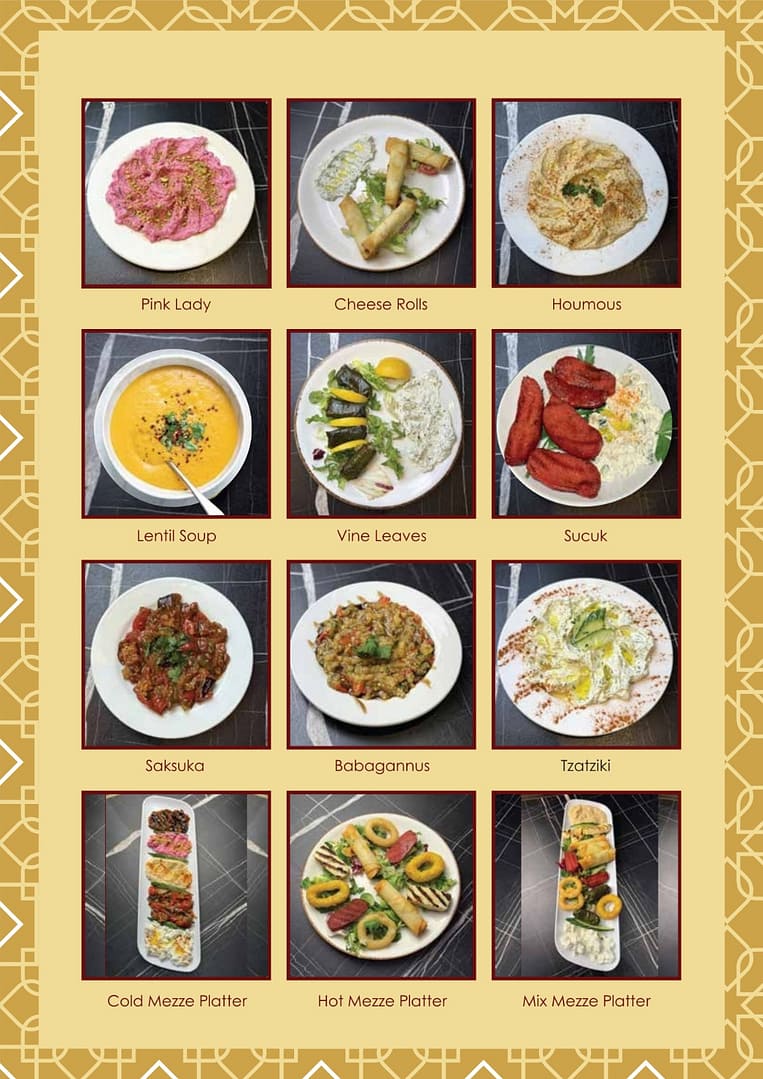 Main Menu - Sultanahmet Grill